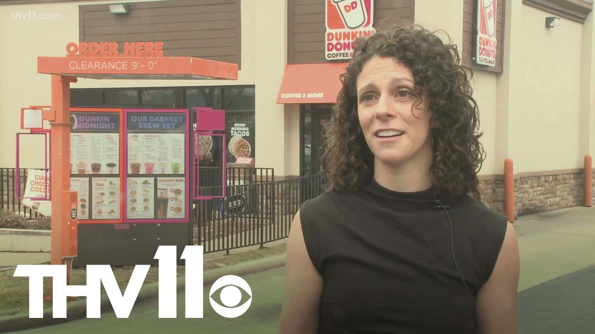 Arkansas woman sheltered at Dunkin Donuts during tornado | thv11.com