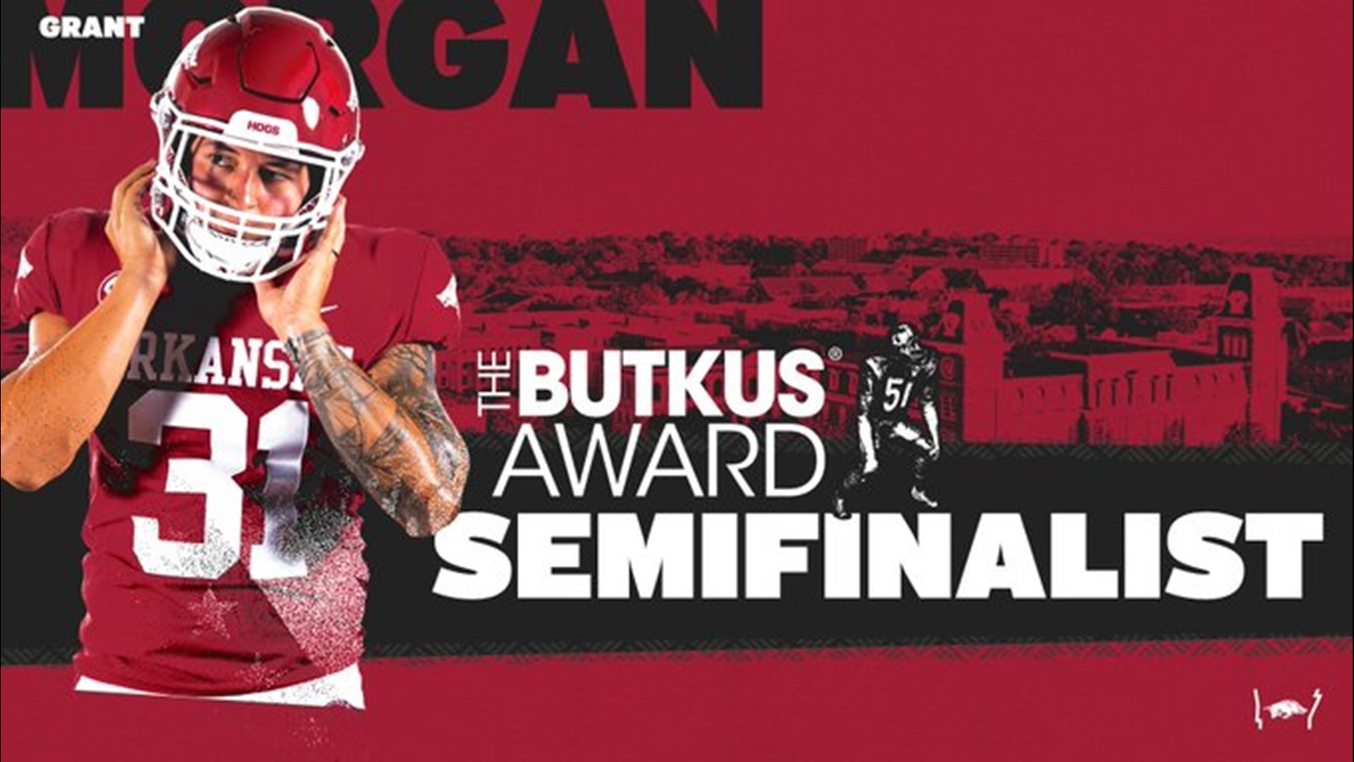 Grant Morgan named Butkus Award Semifinalist | thv11.com