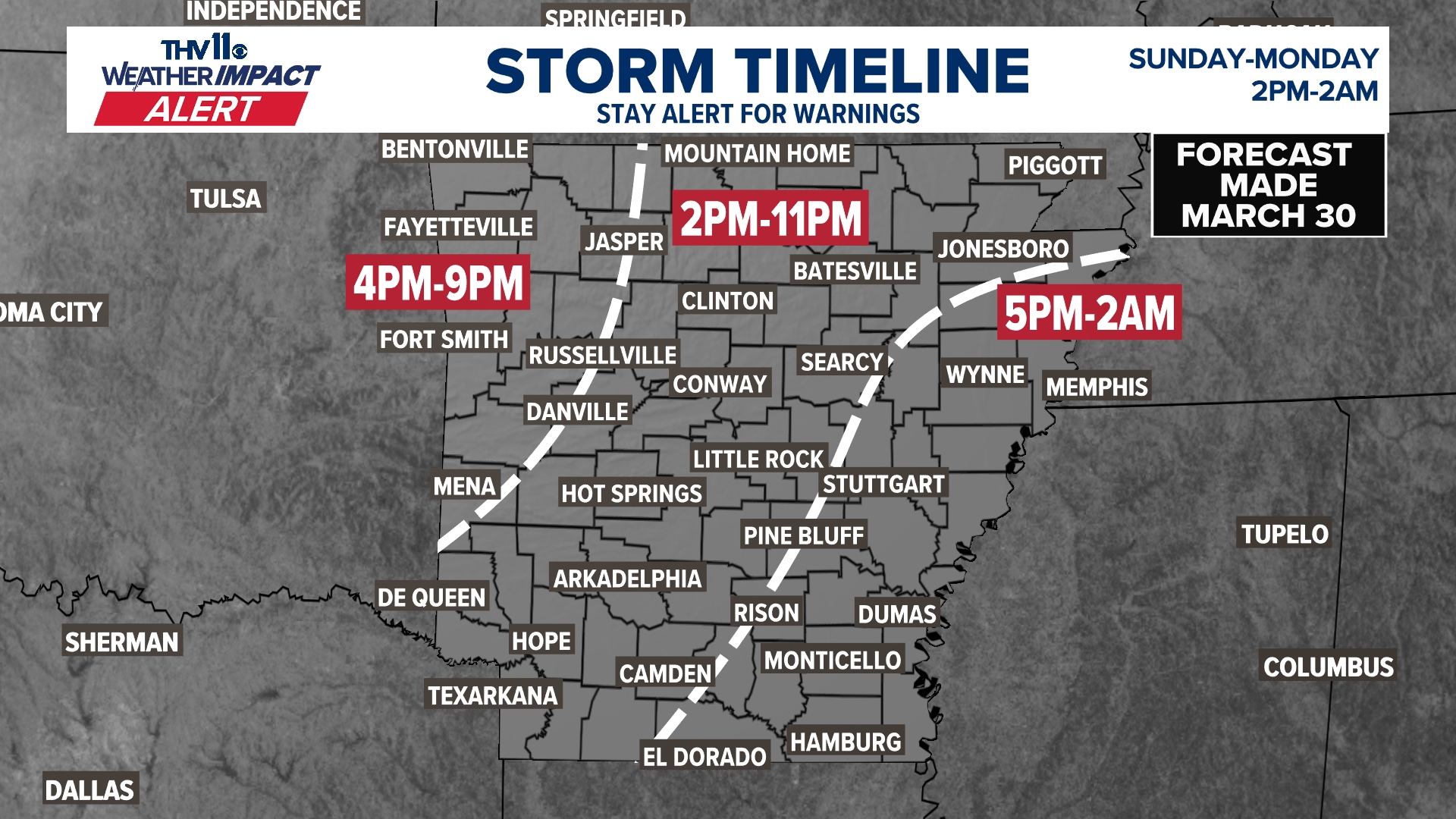 Arkansas could see severe weather this weekend | Weather Impact Alert ...