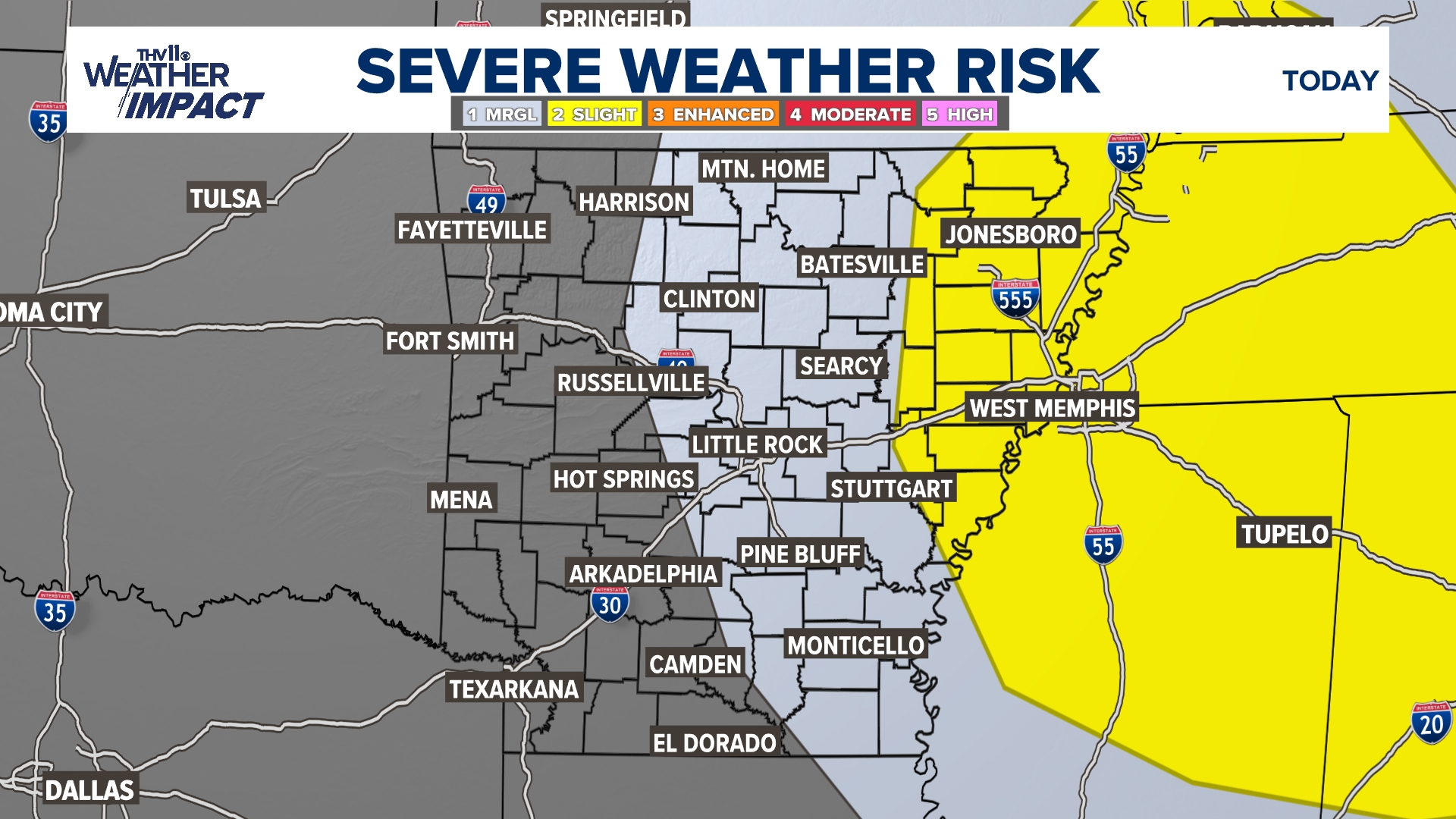 Storms in Arkansas could produce hail on Thursday | thv11.com