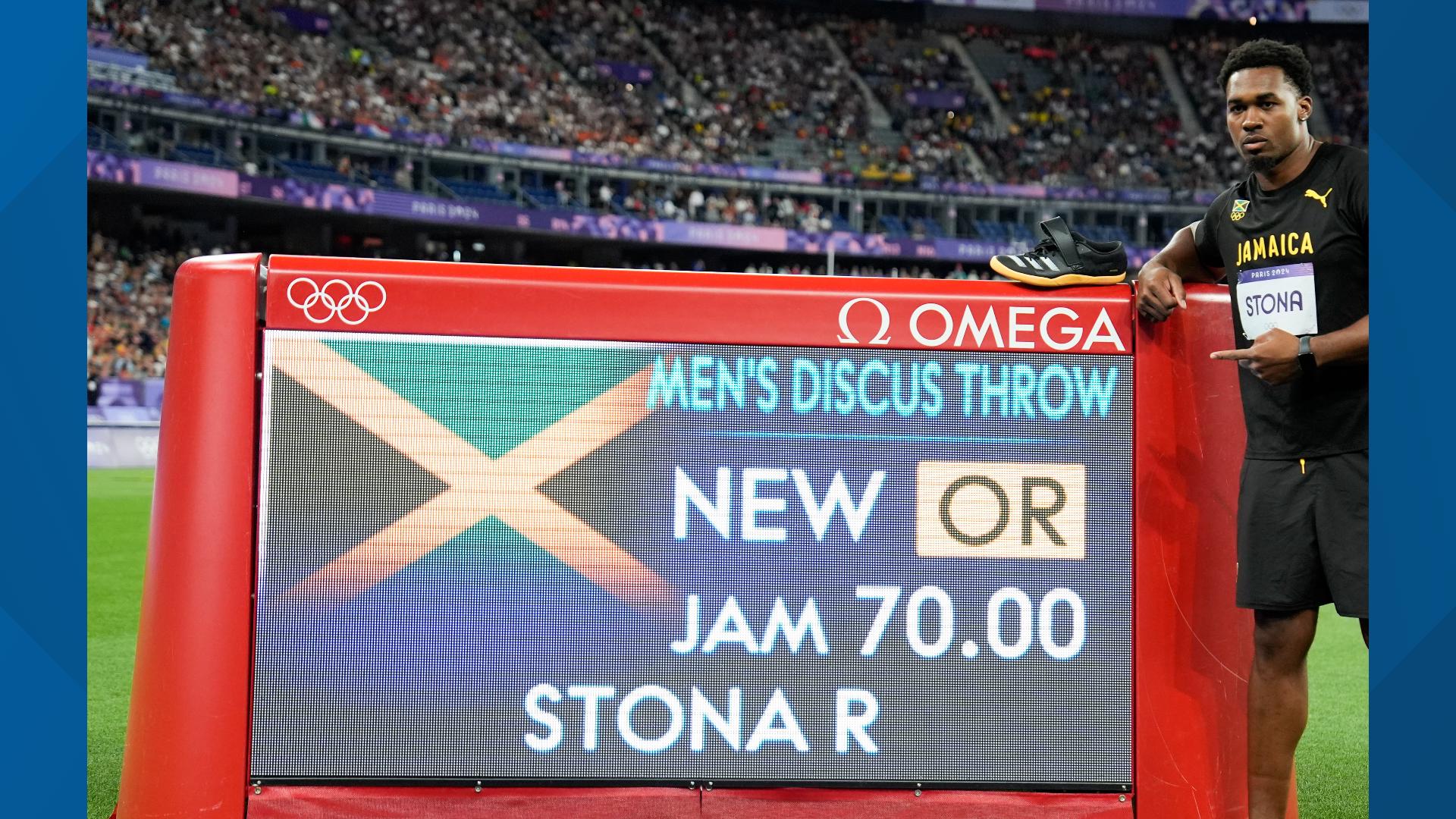 Razorback Rojé Stona takes Olympic gold with record discus throw ...