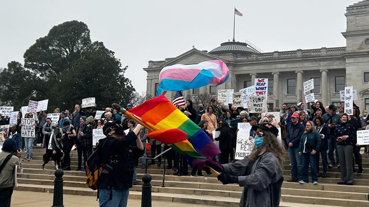 Arkansans protest at Arkansas State Capitol against Trump's Project ...