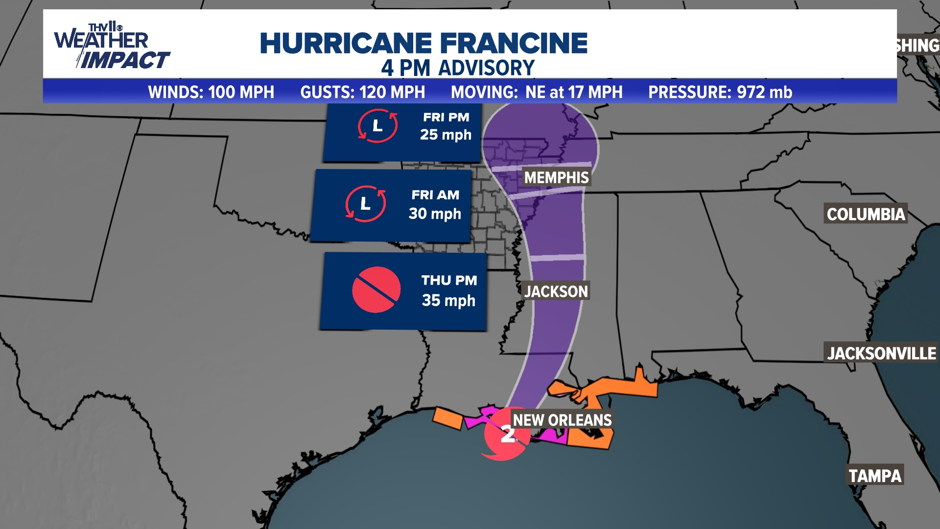When is Hurricane Francine expected to make landfall? | thv11.com