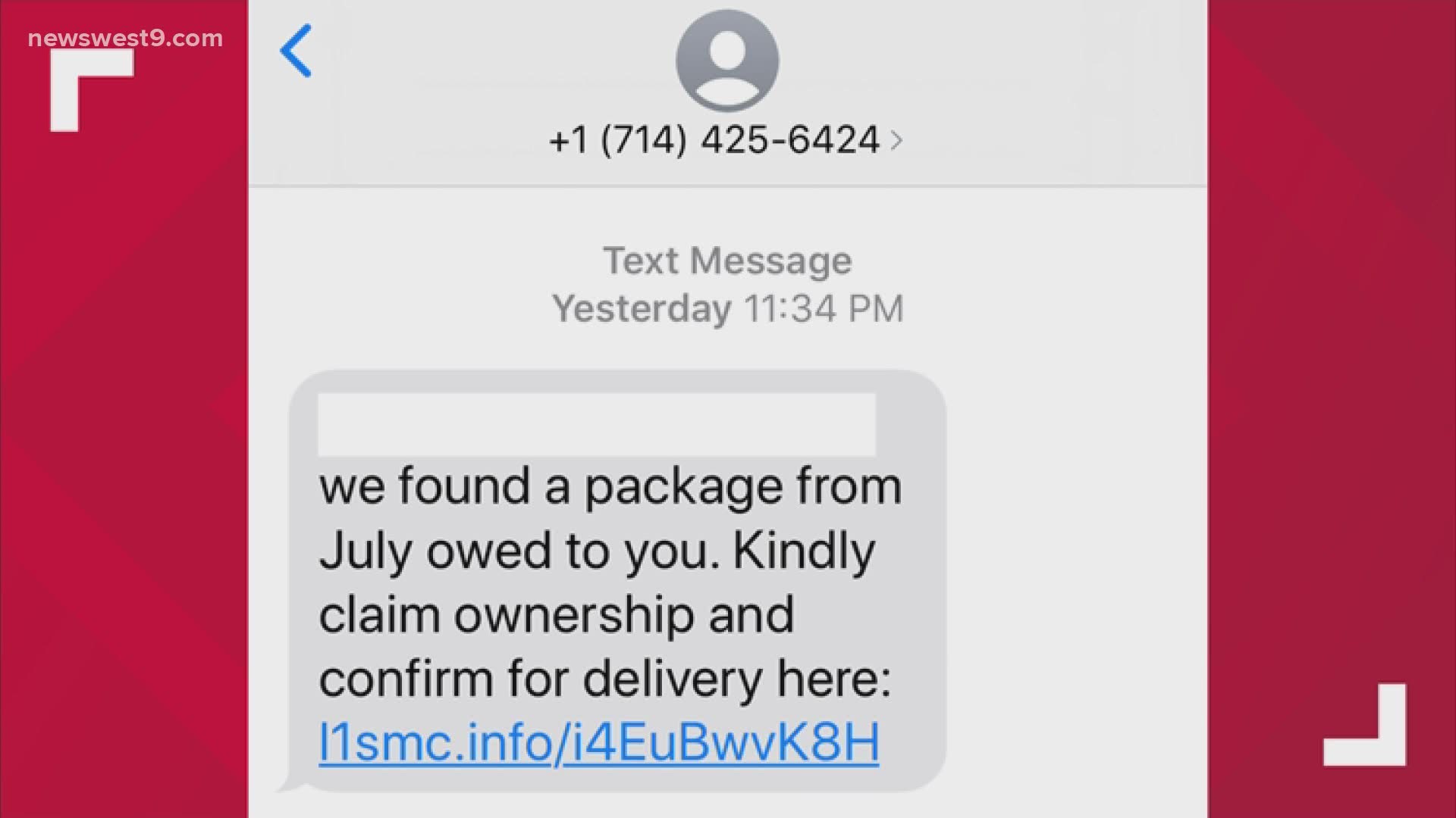 MCSO warns of scam text messages claiming to be a package delivery ...