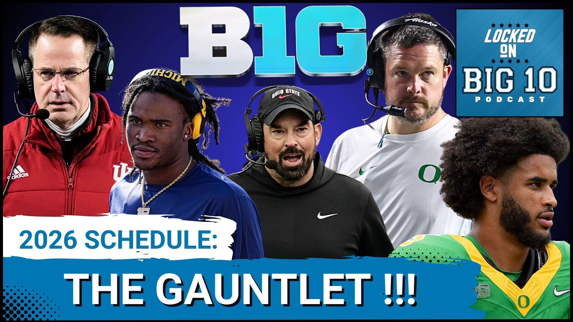 OUCH! 2026 Big Ten Football SCHEDULE is HERE! BRUTAL Matchups, Winners ...