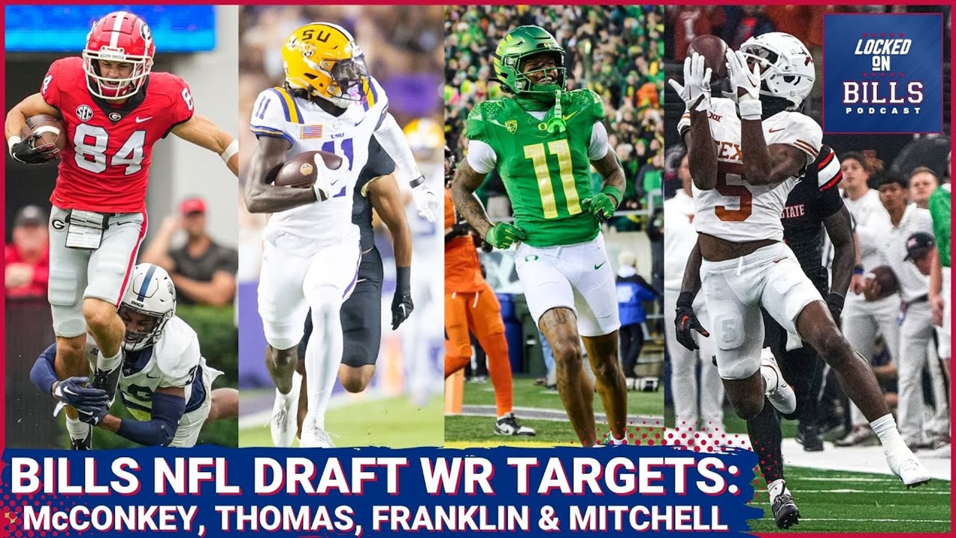 Buffalo Bills NFL Draft WR Targets: Brian Thomas Jr., AD Mitchell, Ladd McConkey & Troy Franklin ...