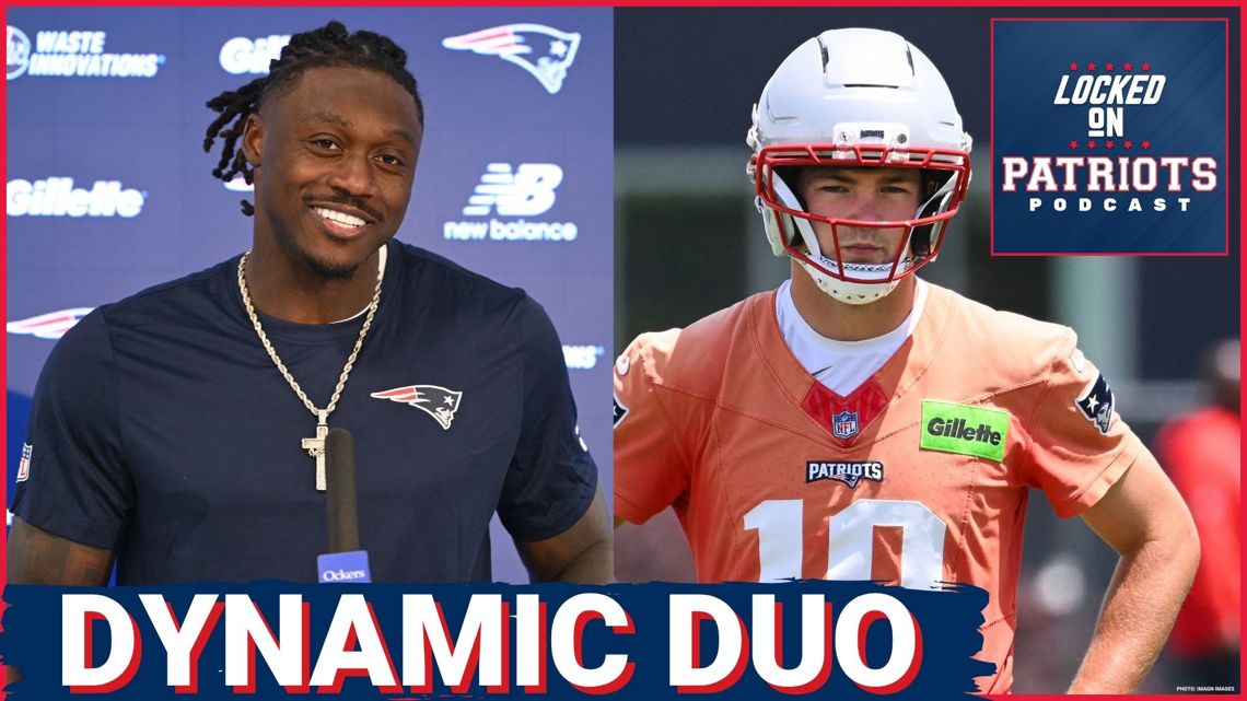 DYNAMIC DUO: Patriots’ A.J. Brown-Drake Maye Form PERFECT Football ...
