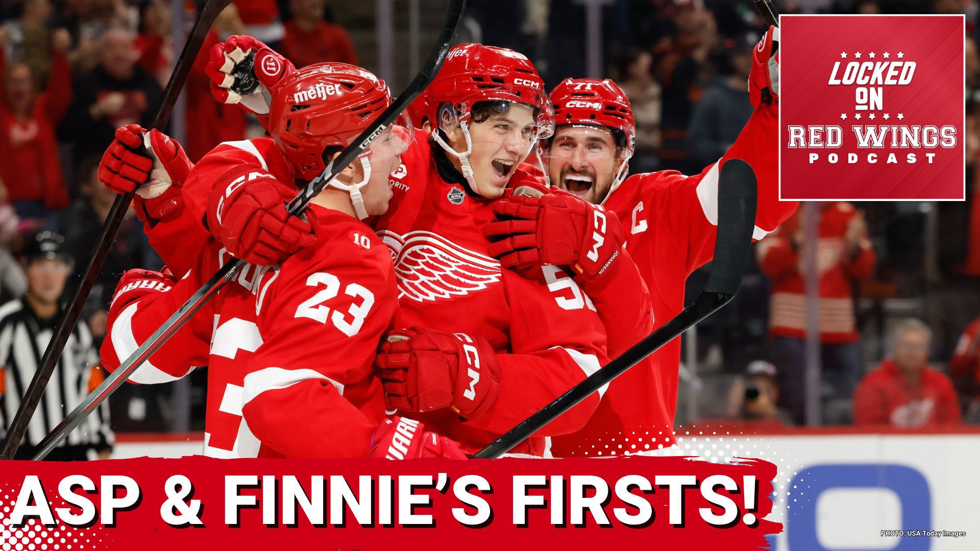 Axel Sandin-Pellikka & Emmitt Finnie score their NHL 1sts as Red Wings ...
