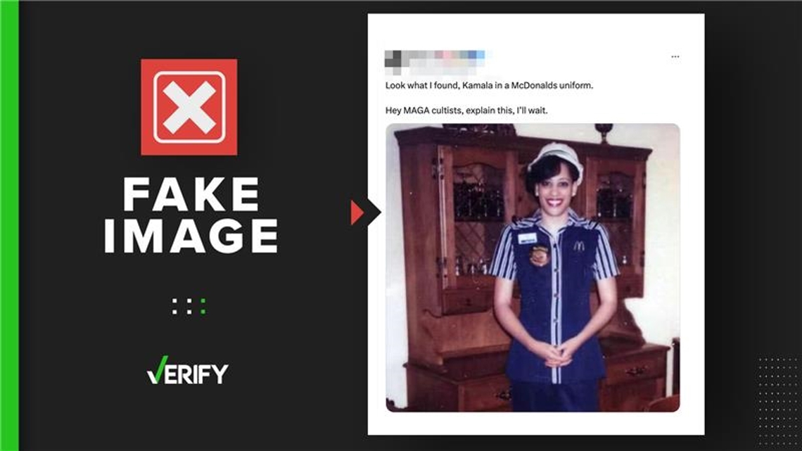 Kamala Harris McDonald’s uniform picture is fake | thv11.com