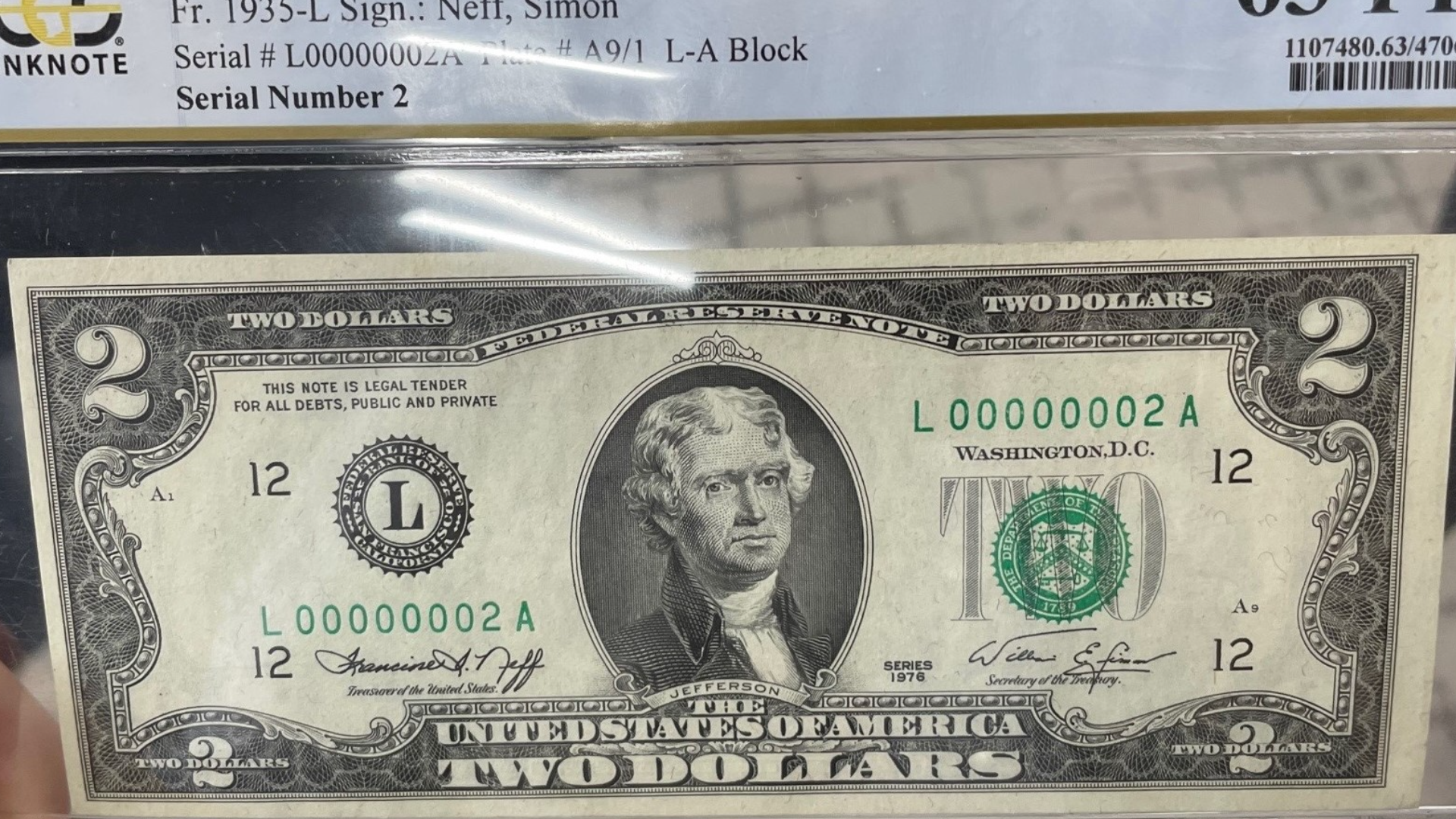 Se hace viral la venta por miles de dólares de un billete de $2 | thv11.com