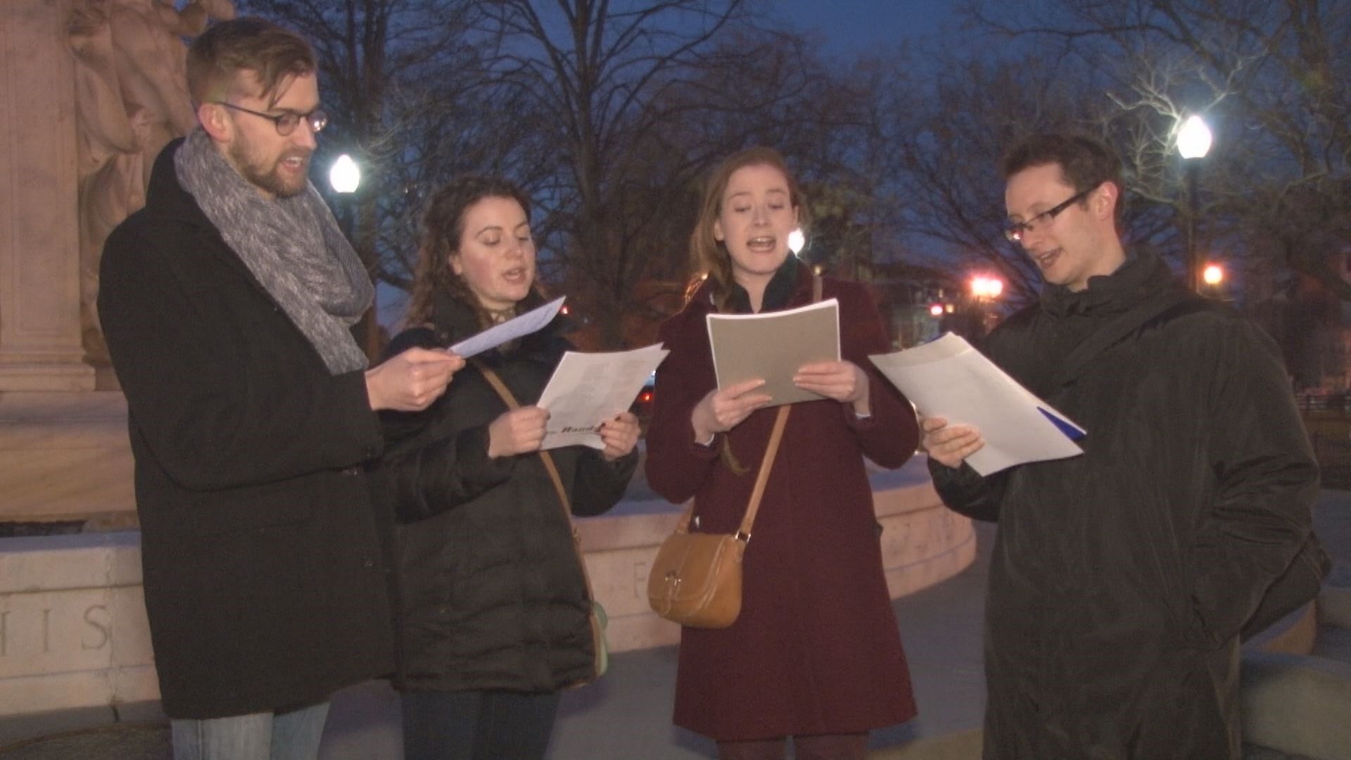 Christmas carolers give gift of laughs infused with politics | thv11.com