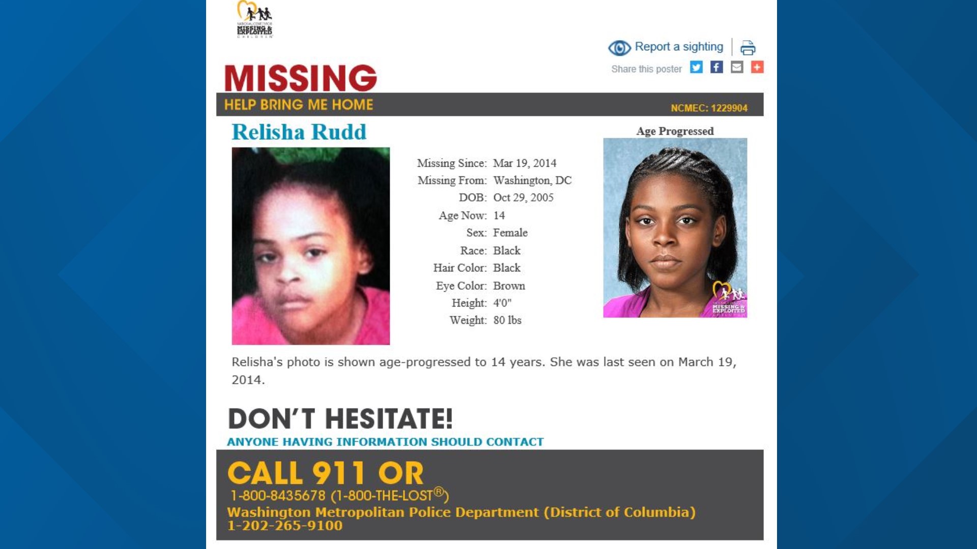 Relisha Rudd today: Age progression photo released | thv11.com