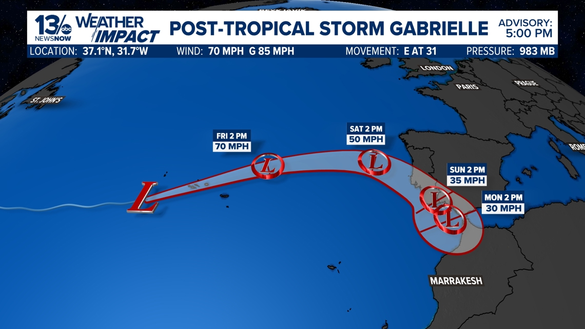 Major Hurricane Gabrielle intensifies near Bermuda | thv11.com
